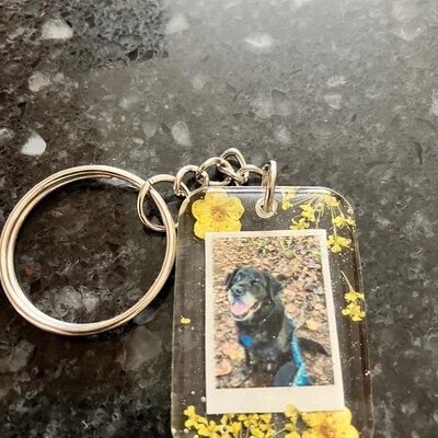 Personalized Photo Keychain customize W/your Photo, Resin Photo ...