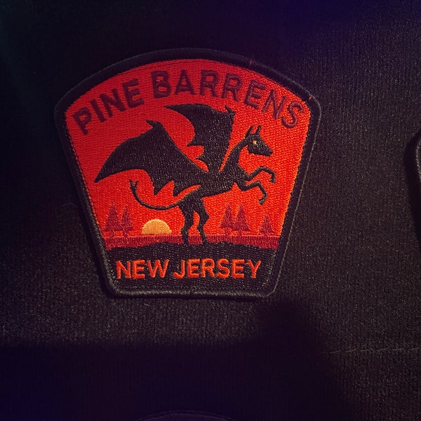 Pine Barrens, New Jersey Travel Patch | Jersey Devil | Cryptozoology | Cryptid - Etsy