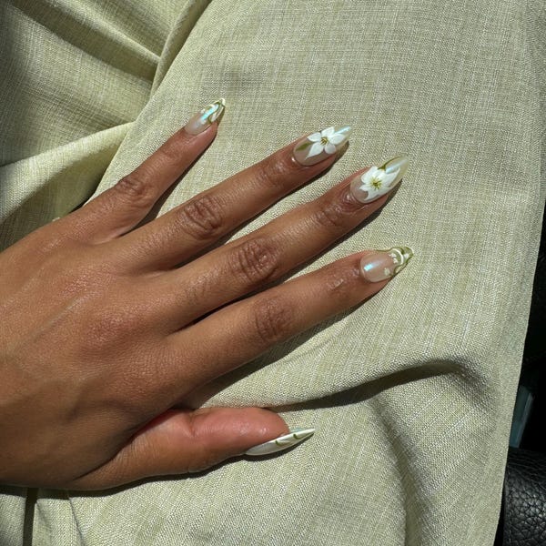 Bold Color Airbrush Long Stiletto Press on Nails, 3D Glam Goth False ...