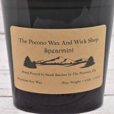 12 Kraft Brown 3x2 Inch or 2x3 Inch Rectangle Sticker Label Tags Custom ...