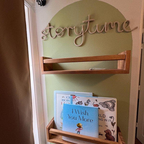 Storytime Wall Sign for Reading Corner Knitted Words / Bookworm / Knit ...