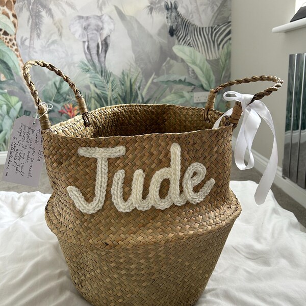 Personalised Storage Basket| Personalized Basket | Crochet | Knitted ...