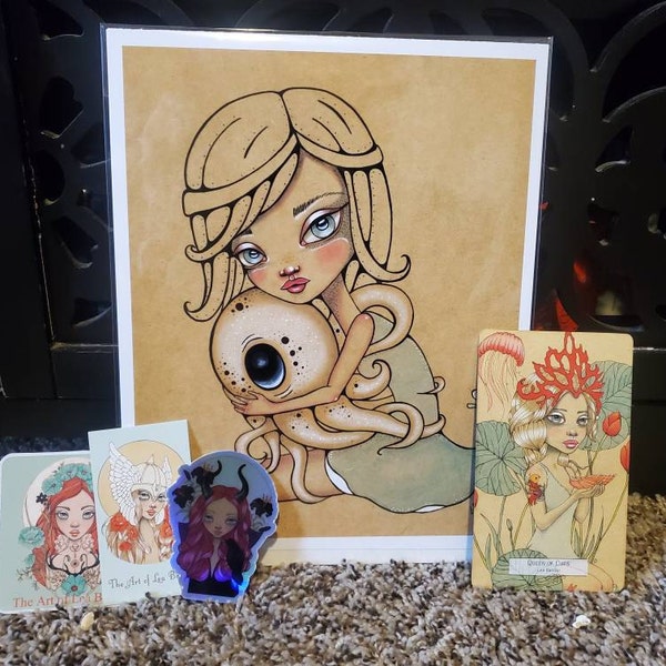 El Bandolon Loteria Mandolin Guitar Music Original Art Giclee Fine Art ...