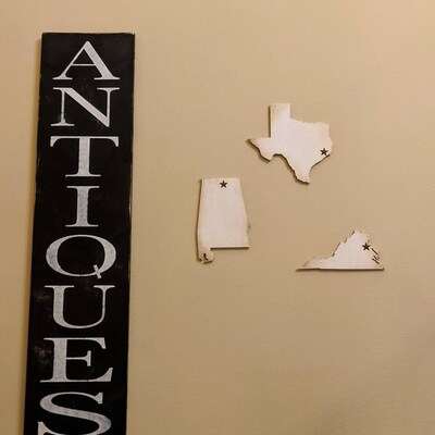 Large Antiques Sign / 48 X 12 / Vintage Farmhouse Sign / Rustic Wall ...