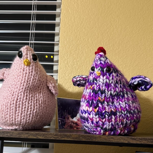 Poppy the Chicken Knitting Pattern ORIGINAL, Knit Chicken Pattern ...