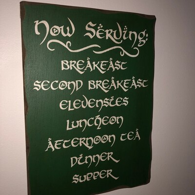 Vintage Style Hand Painted Hobbit Meals Sign / Nerd Decor - Etsy