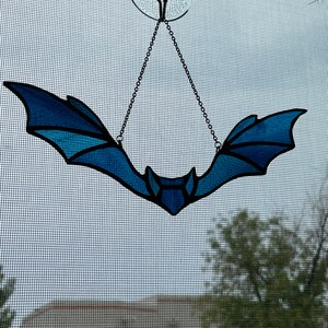 Stained Glass Bat Decor Halloween Bat Stained Glass Window - Etsy