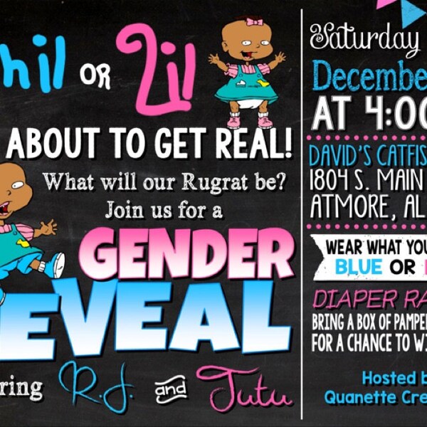 The Original Sh*t Just Got Real Gender Reveal Invitation - Coed Shower ...