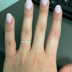 Dainty CZ Stacking Ring Gold Minimalist Ring CZ Ring Simple - Etsy