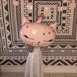 Cat Balloon Pink Kitten Foil Balloon Kitten Party Balloons - Etsy UK