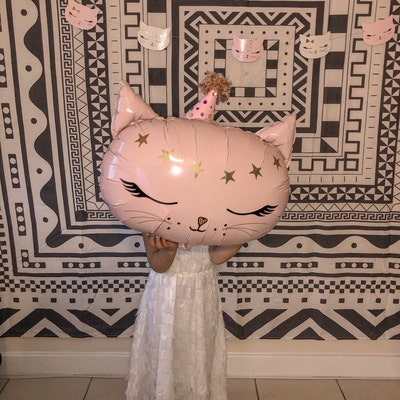 Cat Balloon Pink Kitten Foil Balloon Kitten Party Balloons - Etsy UK