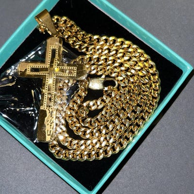 2mm 24k Rope Gold Chain Necklace for Men and Women Hip Hop Miami Cuban ...