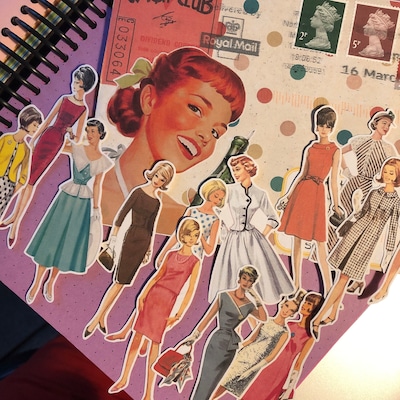 6 X Retro Girls Stickers 1940's 1950's 1960's. - Etsy