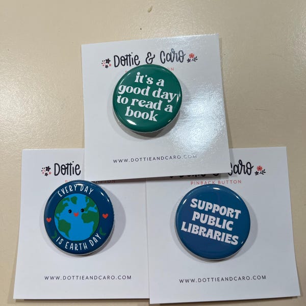 Support Public Libraries Pinback Button 1.25 Inch Pin, Pins for Book ...