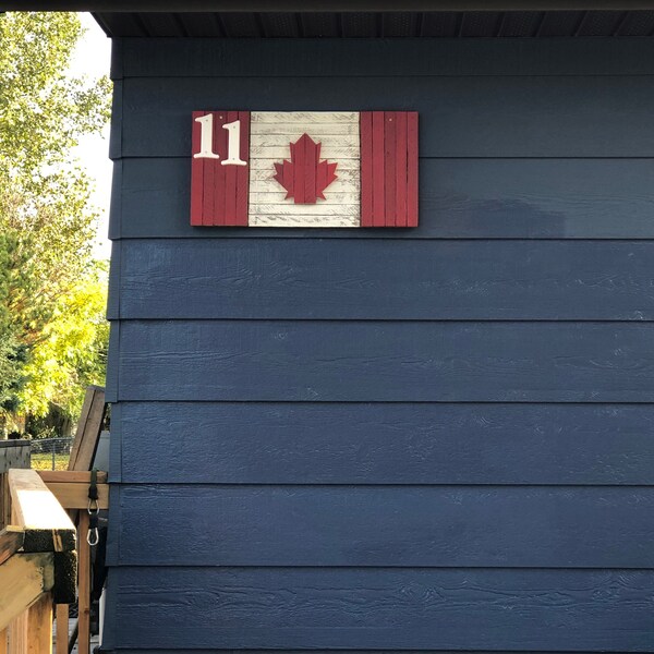 Handmade Rustic Wood Canadian Flag | Canada Decor and Gift | Canada Day ...