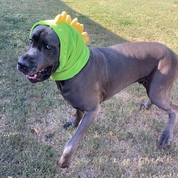 Dino Dog Costume, Dog Halloween Costume, Dinosaur Snood for Dogs, Dane ...