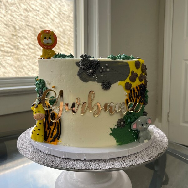 Cursive - Acrylic Custom Cake Name Tags, Cake Charms, Place Cards for ...