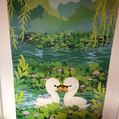 Swan Family Art Print 11 X 17 - Etsy