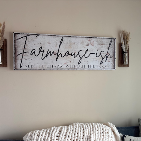Farmhouse-ish Sign Decor | Farmhouse Wall Art | All the Charm Without ...