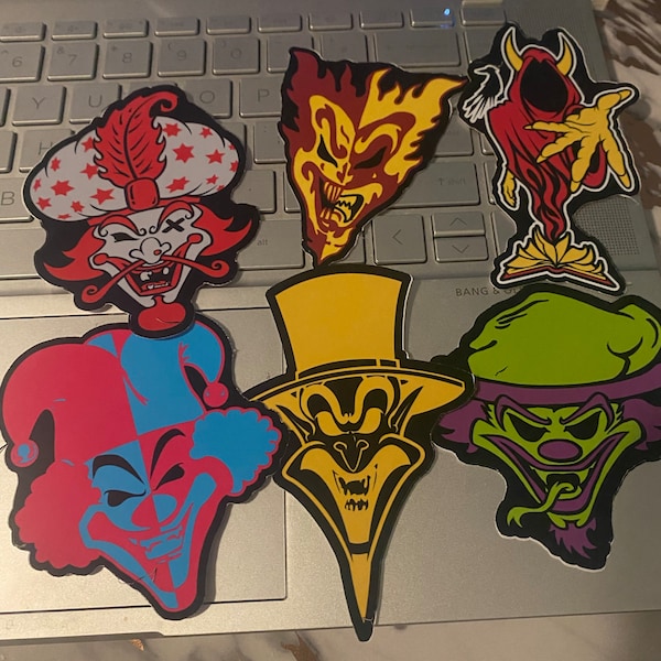 Insane Clown Posse - Glossy Sticker Pack - Jokers Cards Faces - Etsy