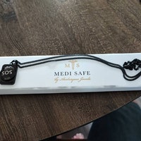 Unisex Medi Safe SOS Rose Gold Mesh Watch Strap Bracelet, Medical Alert ...