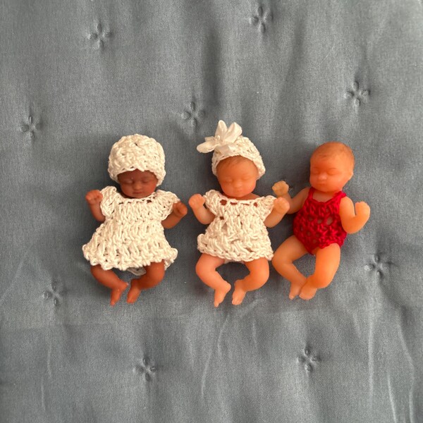 Metallic Baby Outfit Pieces Gold for 3 Inch Doll - Etsy