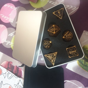 Dnd Dragon D20 Metal Polyhedral RPG Drip Blood D6 Hollow - Etsy