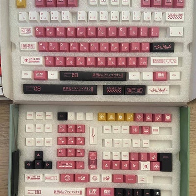 Cute Blue & White Ocean PBT XDA Keycaps Set for Mechanical Keyboard ...