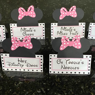 Minnie Mouse Food Signs-set of 8 - Etsy