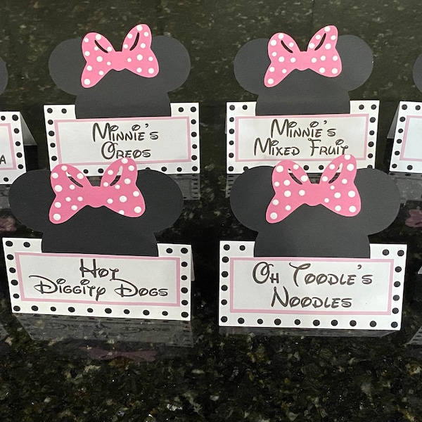 Minnie Mouse Food Signs-set of 8 - Etsy
