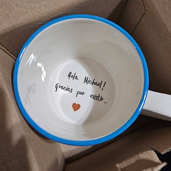 Bespoke Personalised Hidden Message Mug, Secret Message Cup ...