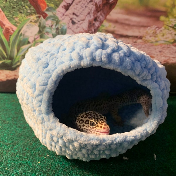 Leopard Gecko House, Crochet Pet Cave, Extra Soft Plush Pets Home ...