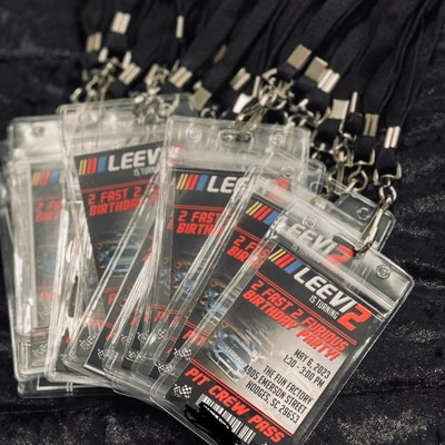 Nascar Ticket Party Invitation Ticket Style Pit Pass Printable and ...