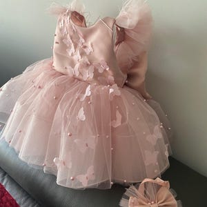 Powder Pink Birthday Tutu Dress,baby Prom Dress Ball Gown Toddler First ...