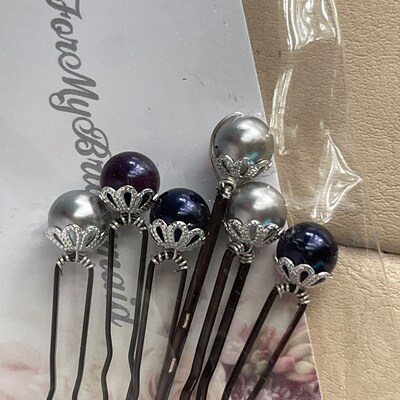 Navy Blue Elegant Headpiece Hair Accessories Bridal Hair - Etsy