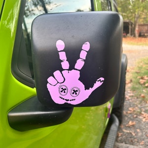 Custom Wave Decals Set of 2 Fits Jeep Wrangler Peace Wave JK, JL, Duck ...
