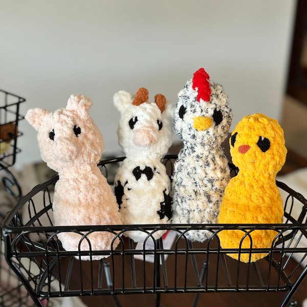 Cuddle Critters *farm Set* Crochet Pattern BUNDLE | NO SEW Crochet ...