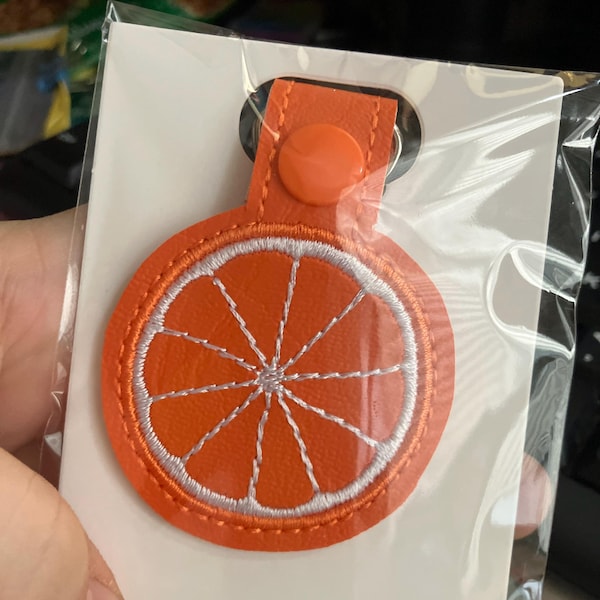 Citrus Slice Keychain, Lemon Key Chain, Lime Zipper Pull, Orange Snap ...
