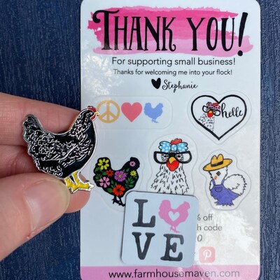 Enamel Chicken Pin Cute Chicken Pin Black Orpington Orpington Chicken ...