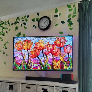 Spring Frame TV Art Instant Download Wildflower Floral Embroidery ...
