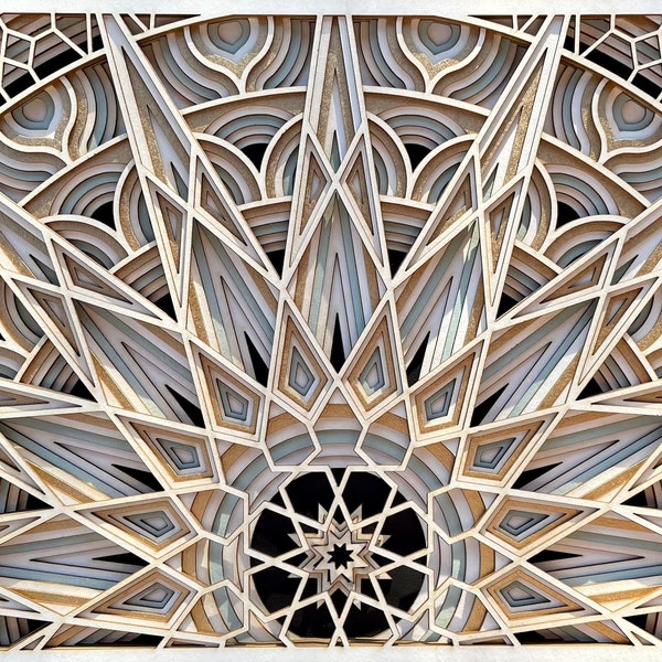 3D Panel Mandala. Laser Cut Files SVG DXF CDR Vector Plans, Files ...