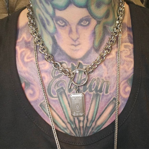 Spike Chain Choker Necklace| Gothic Jewelry| Spike Necklace| Emo ...