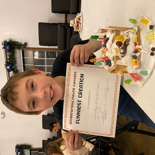 Gingerbread House Contest Awards, Award Certificates Editable Template ...