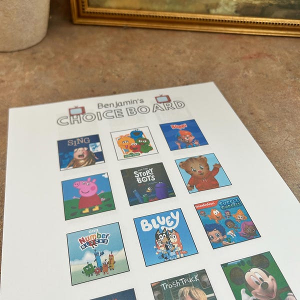 Customizable Choice Board Bundle; TV; Snack; Break Time; Sensory ...