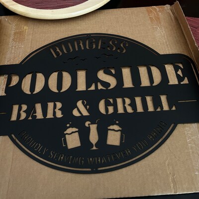 Outdoor Oasis Metal Sign, Personalized Patio Sign, Metal Sign for ...