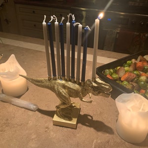 Dinosaur Menorah - Etsy