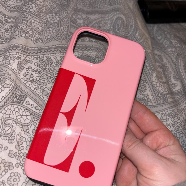 Personalised Large Initial Phone Case for iPhone 17 16 15 14 13 12 11 ...