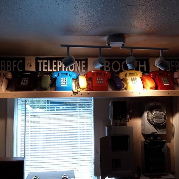 Telephone Sign, Phone Booth Vintage Looking Sign, Courtesy Phone, Phone ...