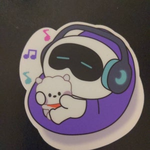 BTS Sticker Jin the Astronaut Wooteo With BT21 RJ Plushie Die Cut Vinyl ...