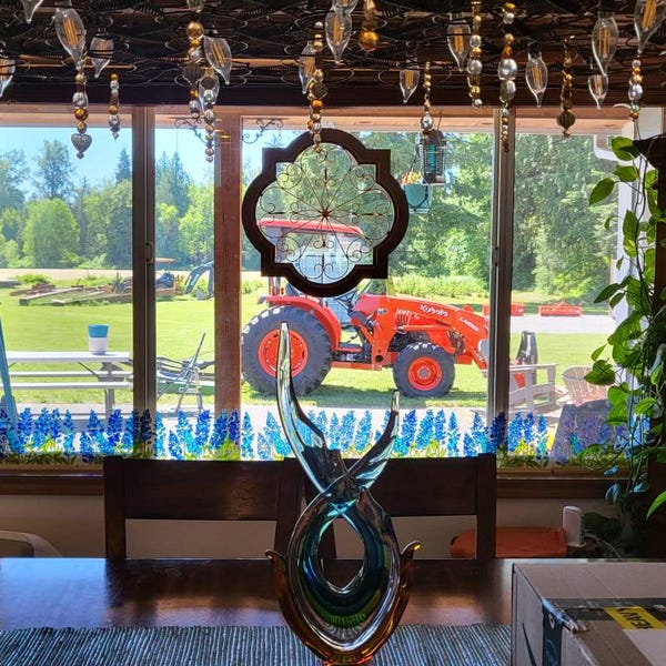 Texas Bluebonnet Suncatcher Stained Glass Window Hanging, Texas State ...